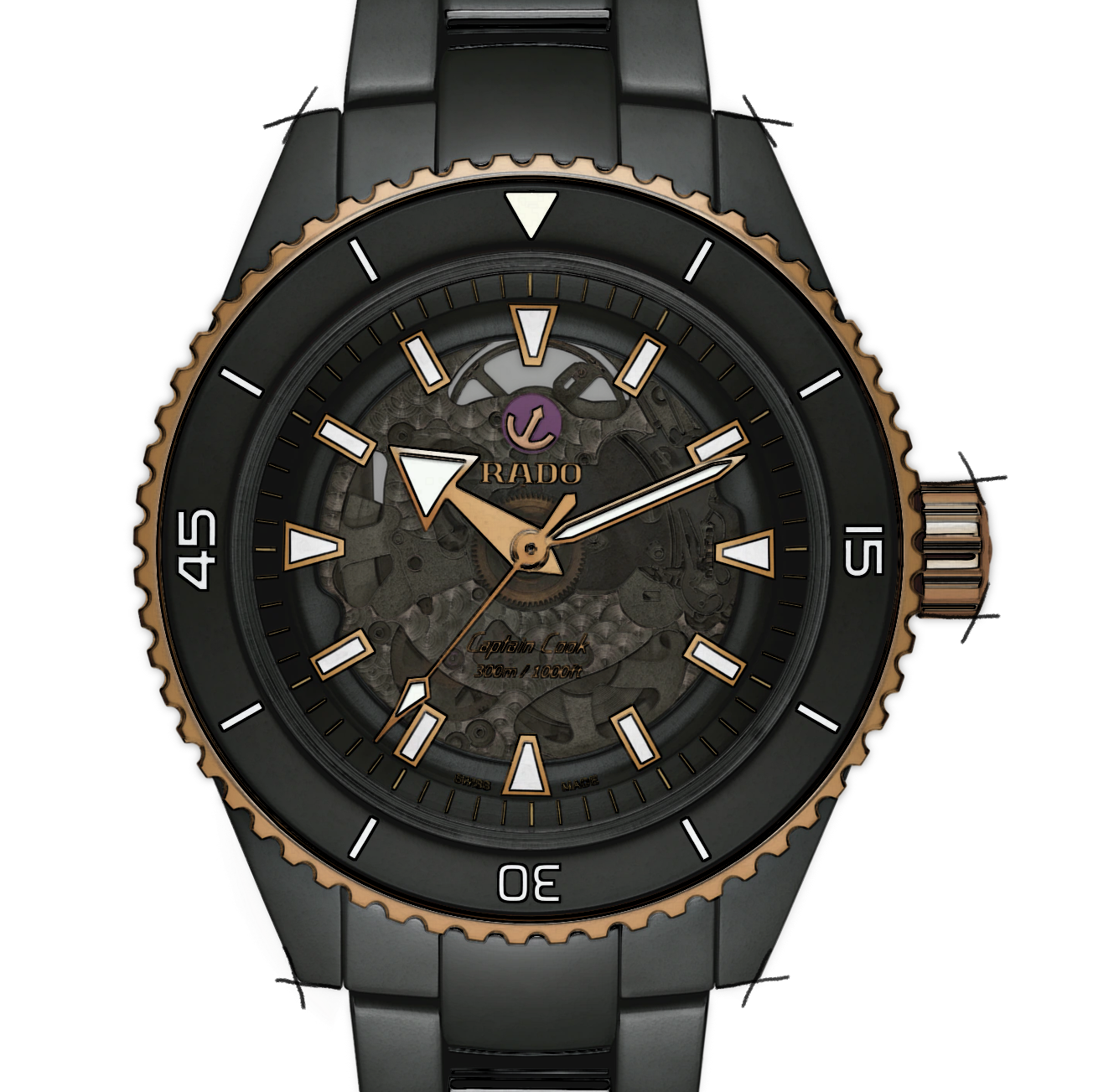 Rado Captain Cook R32127162 en Céramique | CHRONEXT